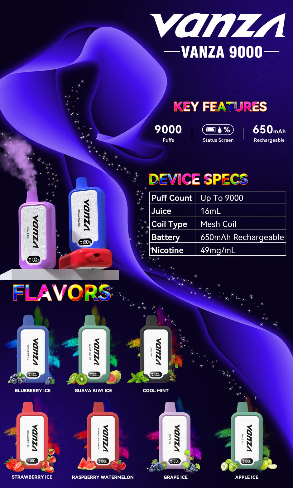 Vanza 9000 puff – Vanza Costa Rica